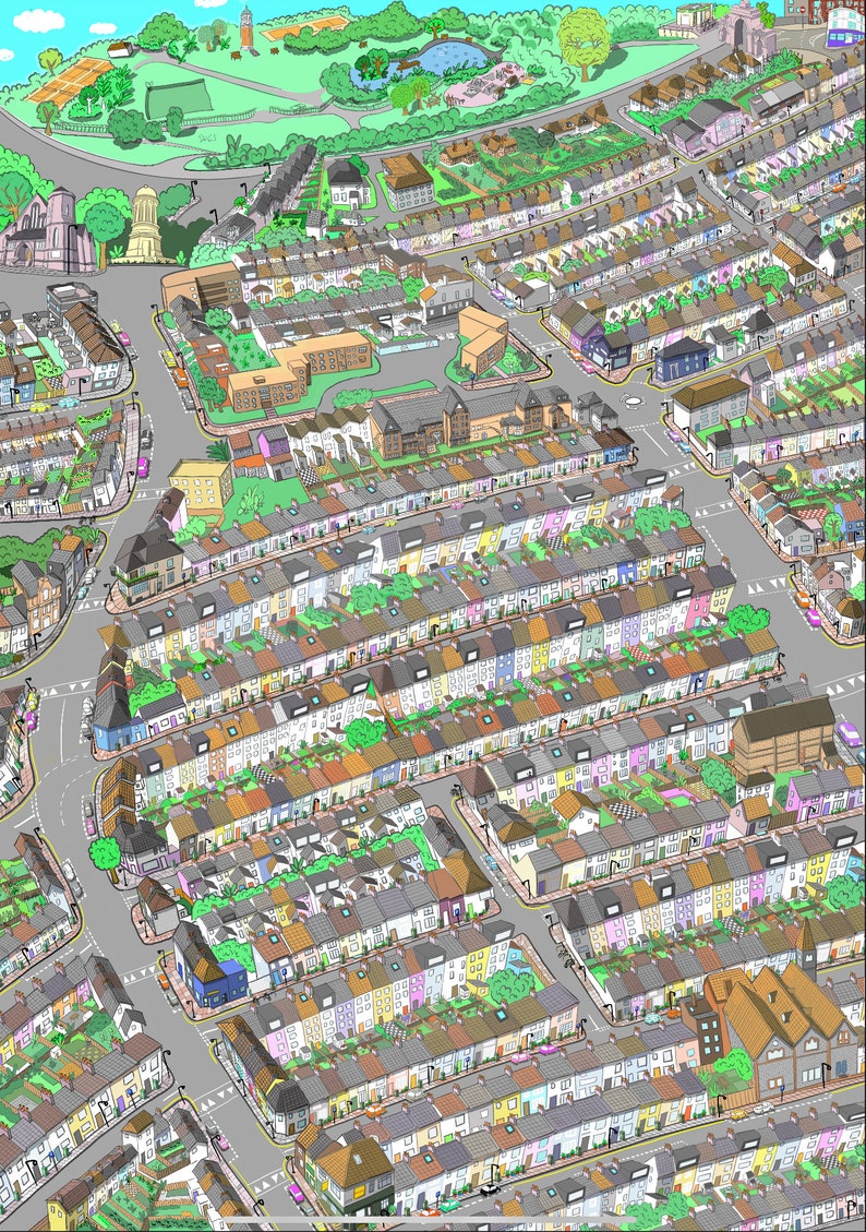 HANOVER BRIGHTON MAP - Etsy