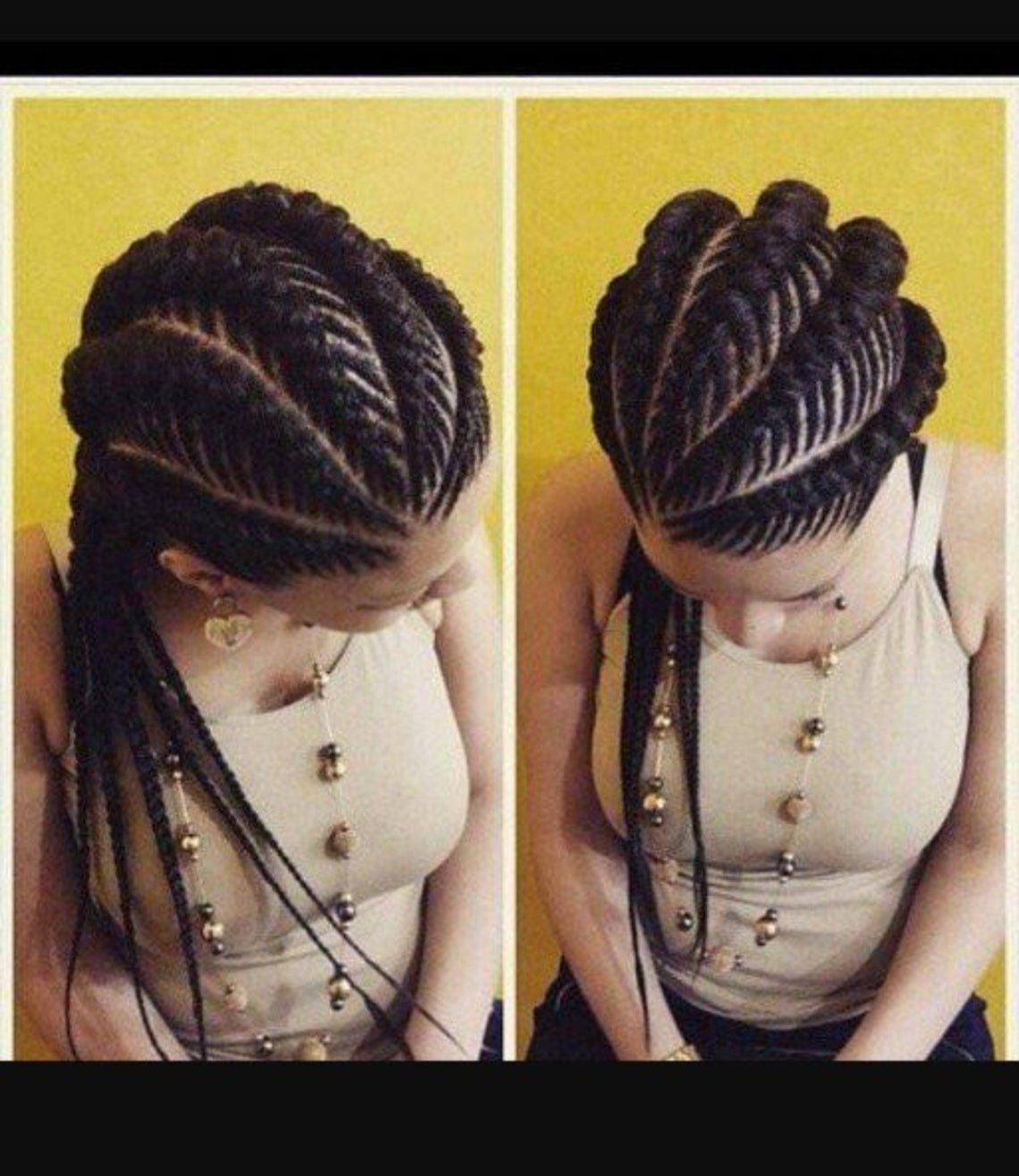 Braided Wig Wig Corn Row Braided Wig Black Women's - Etsy