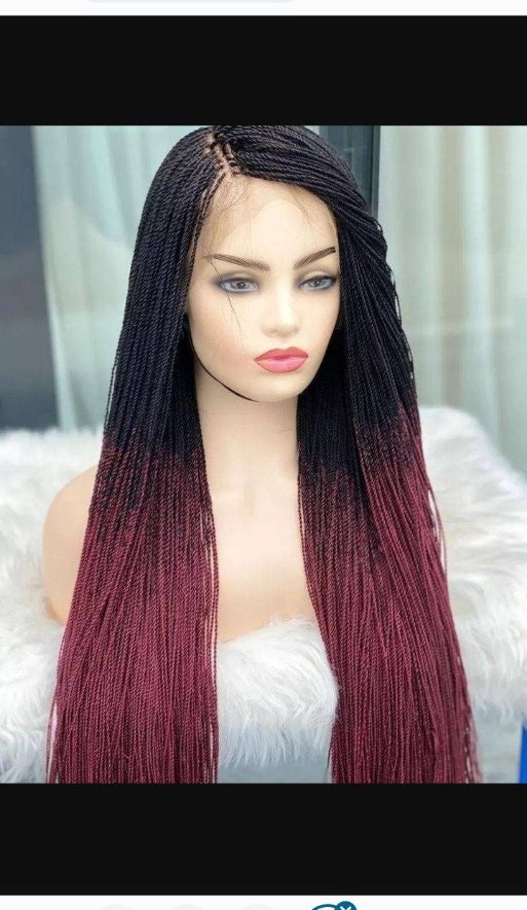 Braided Wig Micro Million Braided Wig Million Braids Lace Wigs Wigs