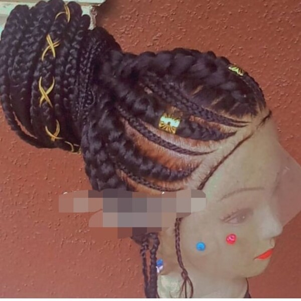 Human Hair Braided Wigs Etsy