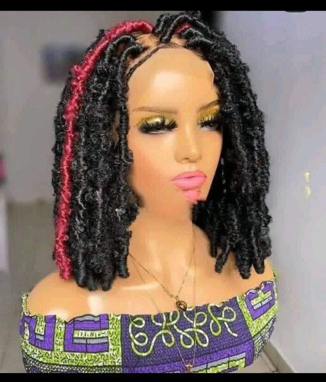 Braided Wig, Passion Twist,twisted Locs, Faux Locs, Distress Locs ...