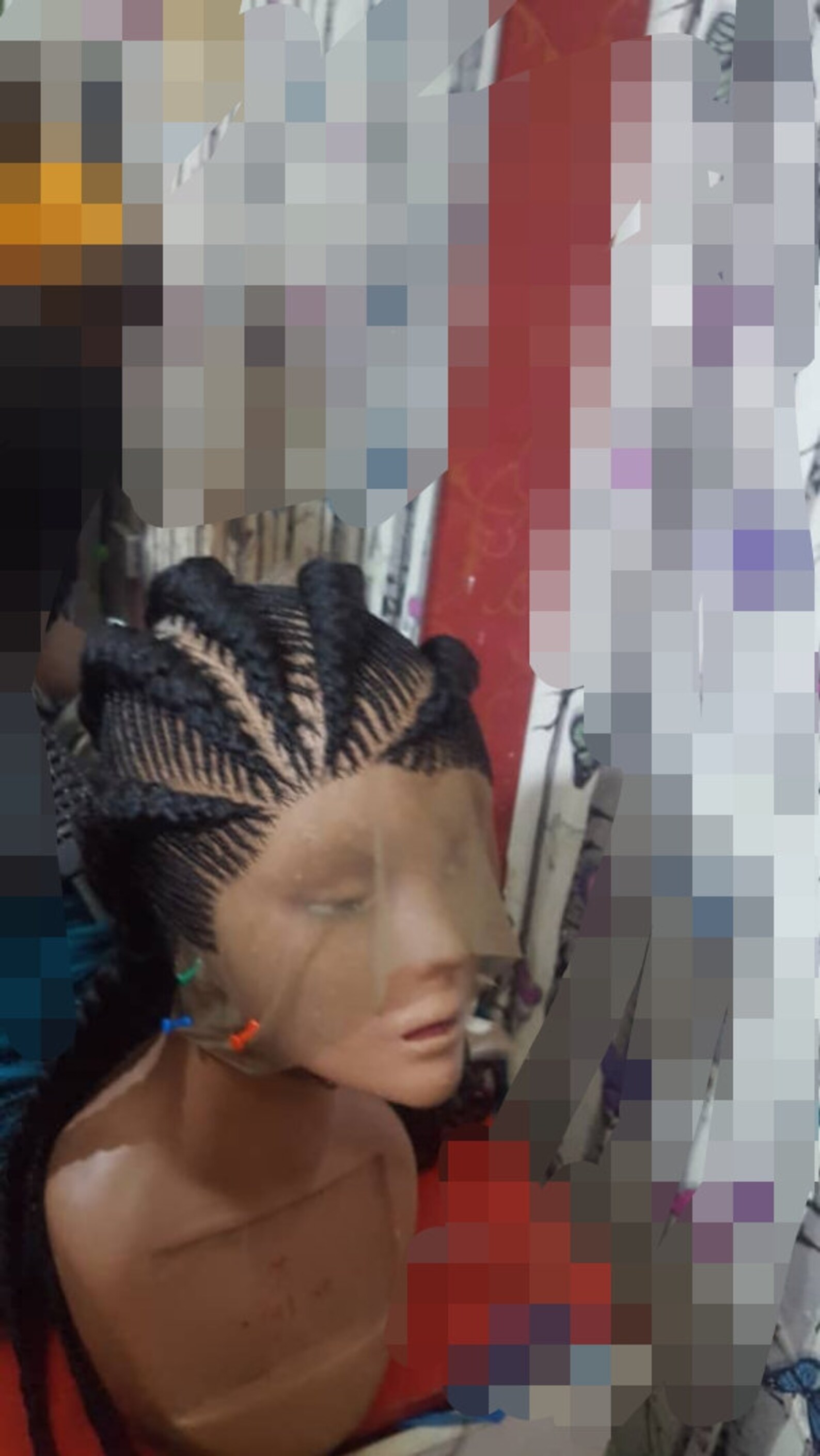 Braided Wig Wig Corn Row Braided Wig Black Women's - Etsy