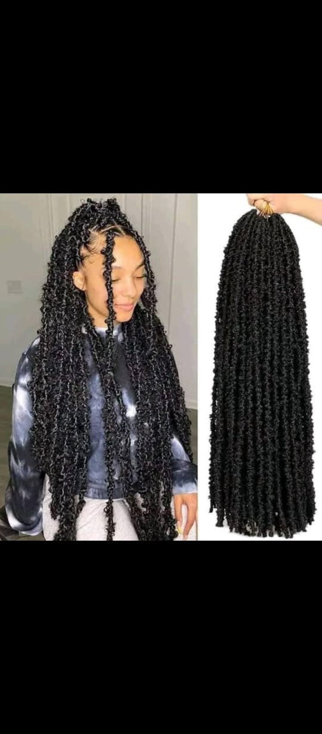 Braided Wig, Passion Twist,twisted Locs, Faux Locs, Distress Locs ...