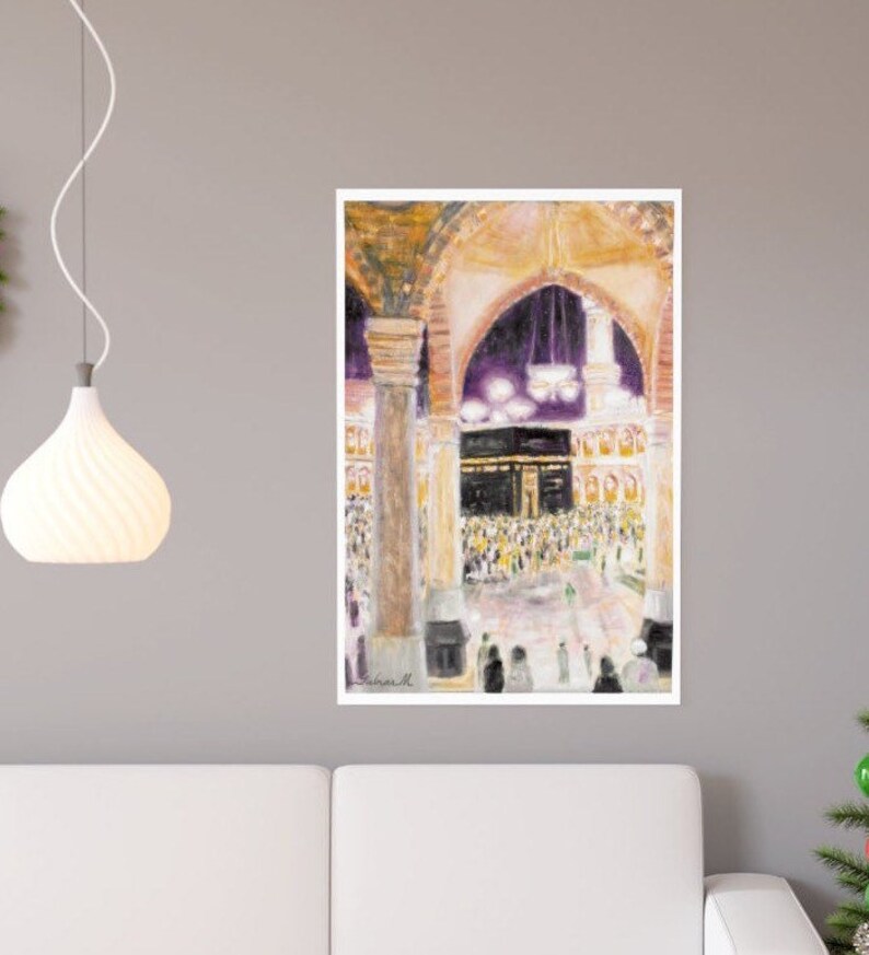 Kaaba Wall Art Masjid Al Haram Makkah, Original Oil Painting Print on ...