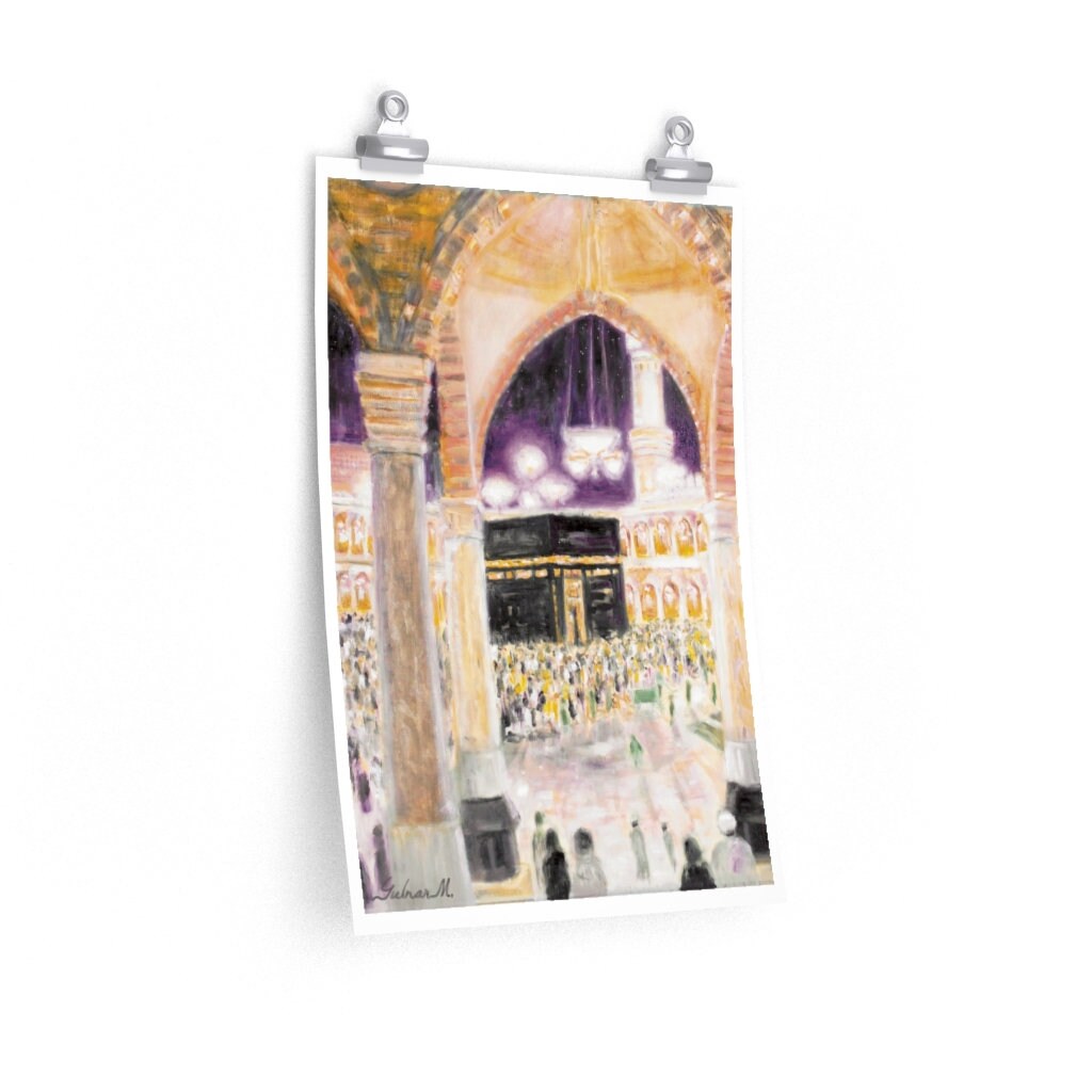 Kaaba Wall Art Masjid Al Haram Makkah, Original Oil Painting Print on ...