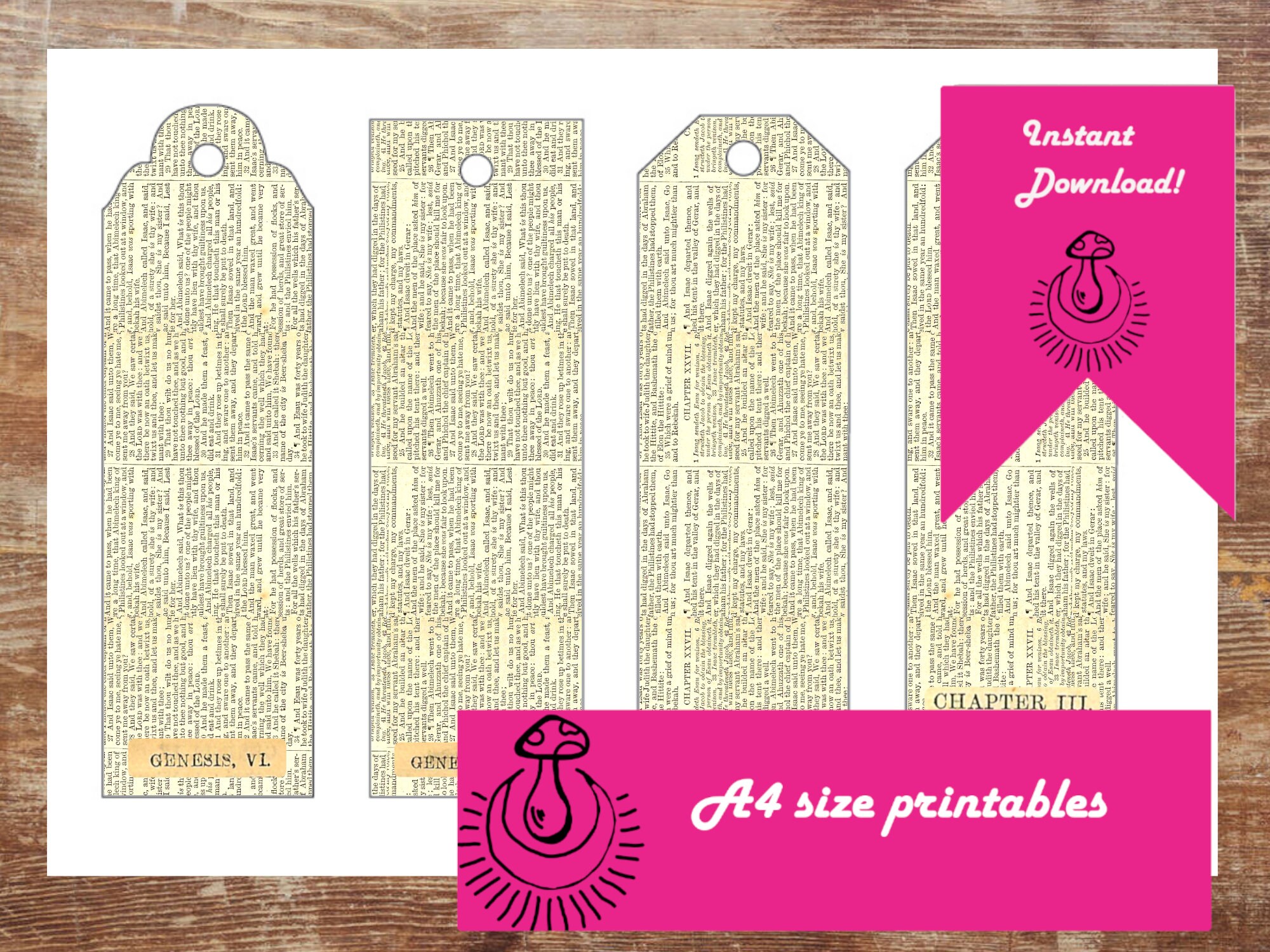 Vintage Bible Digital Kit: Genesis, for Bible Journaling, Junk Journals ...