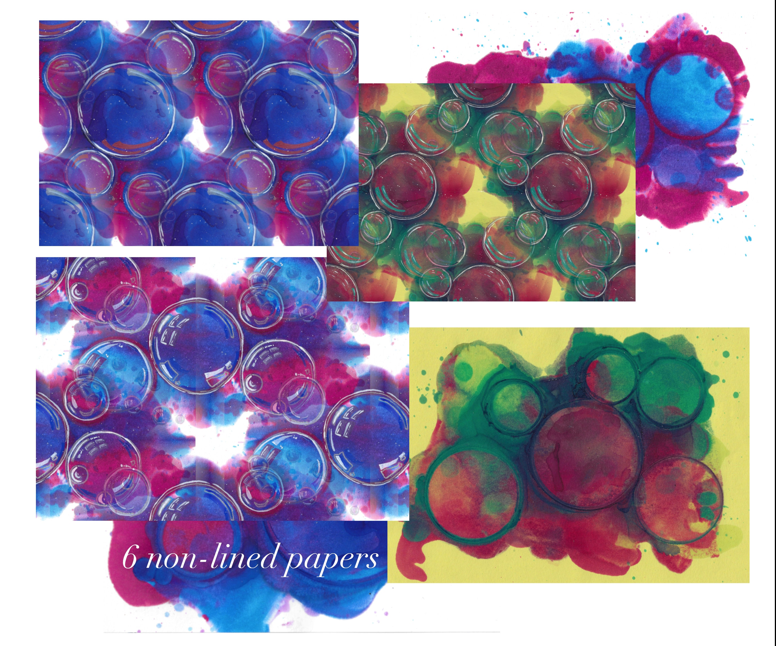 Bubbles Junk Journal Kit, Printable Journal Kit, Digital Collage Sheets ...