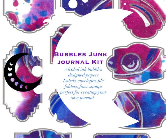 Bubbles Junk Journal Kit Printable Journal Kit Digital - Etsy