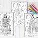 Adult Colouring Pages Tarot Card Style A4 PDF Print at Home Colouring ...