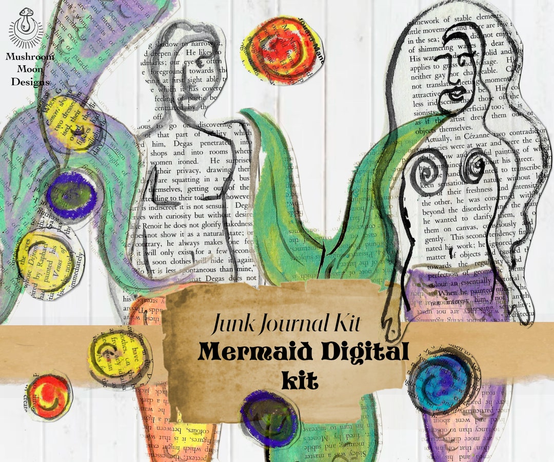 Vintage Mermaid, Mer-person Themed, Under the Sea, Ocean Theme, Digital ...