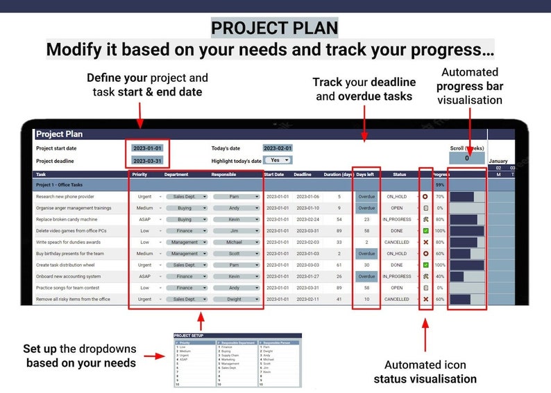Excel gantt project planner template - movefity Excel gantt project planner template - movefity