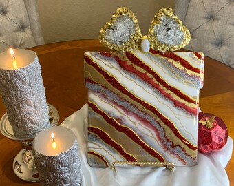 Black & White Geode Resin Bookmarks Gold Leaf Resin Bookmark Gift for ...