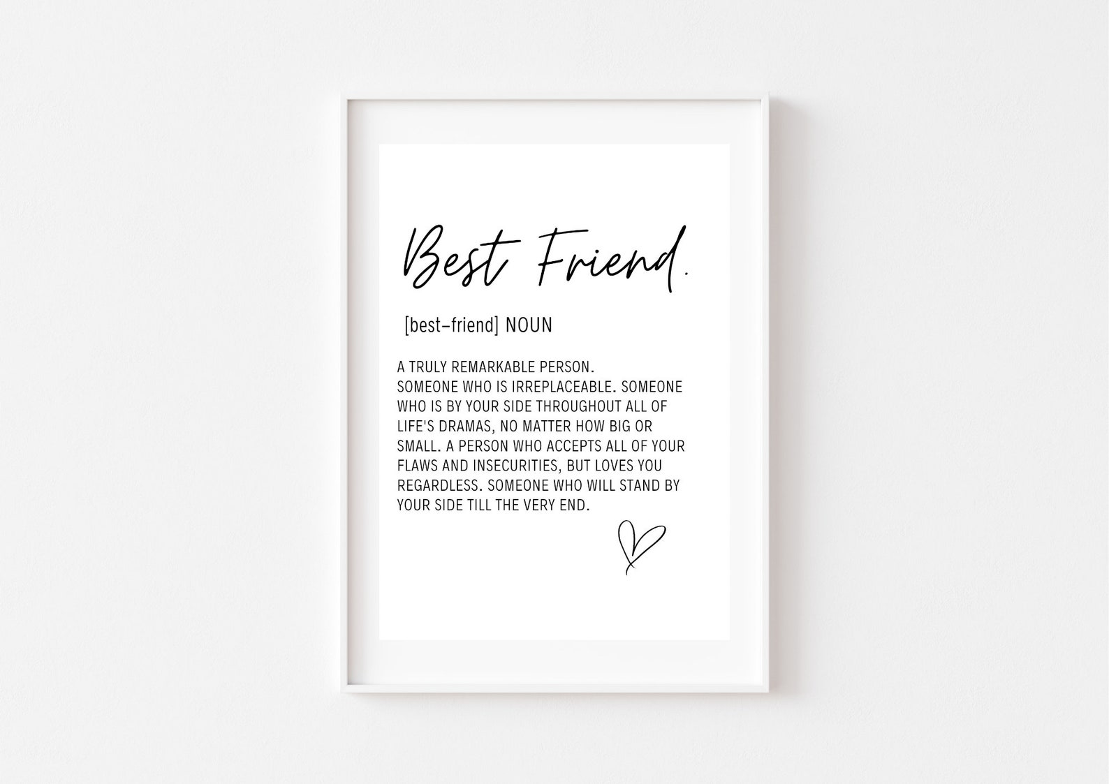 BEST FRIEND Meaning A4 Digital Print - Etsy