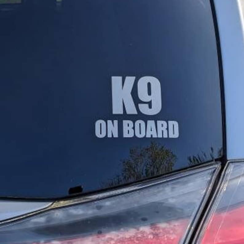 K9 ON BOARD Decal Bumper Sticker Car Truck Jeep SUV Vehicle Dog Canine ...