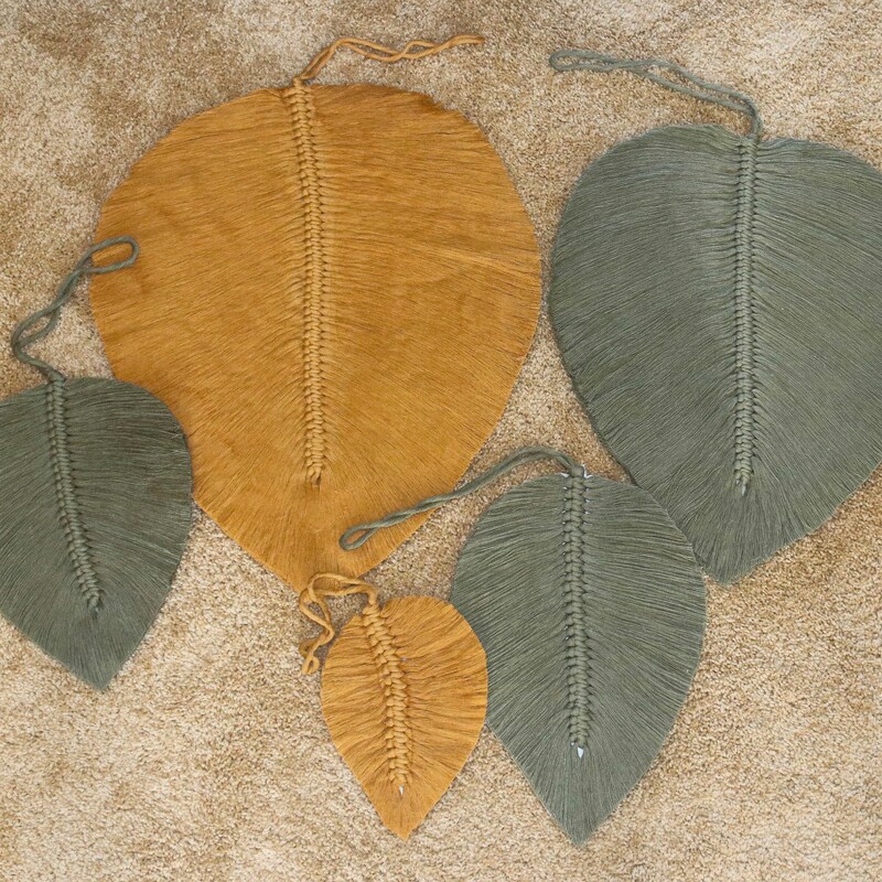 Macrame Leaves - Etsy