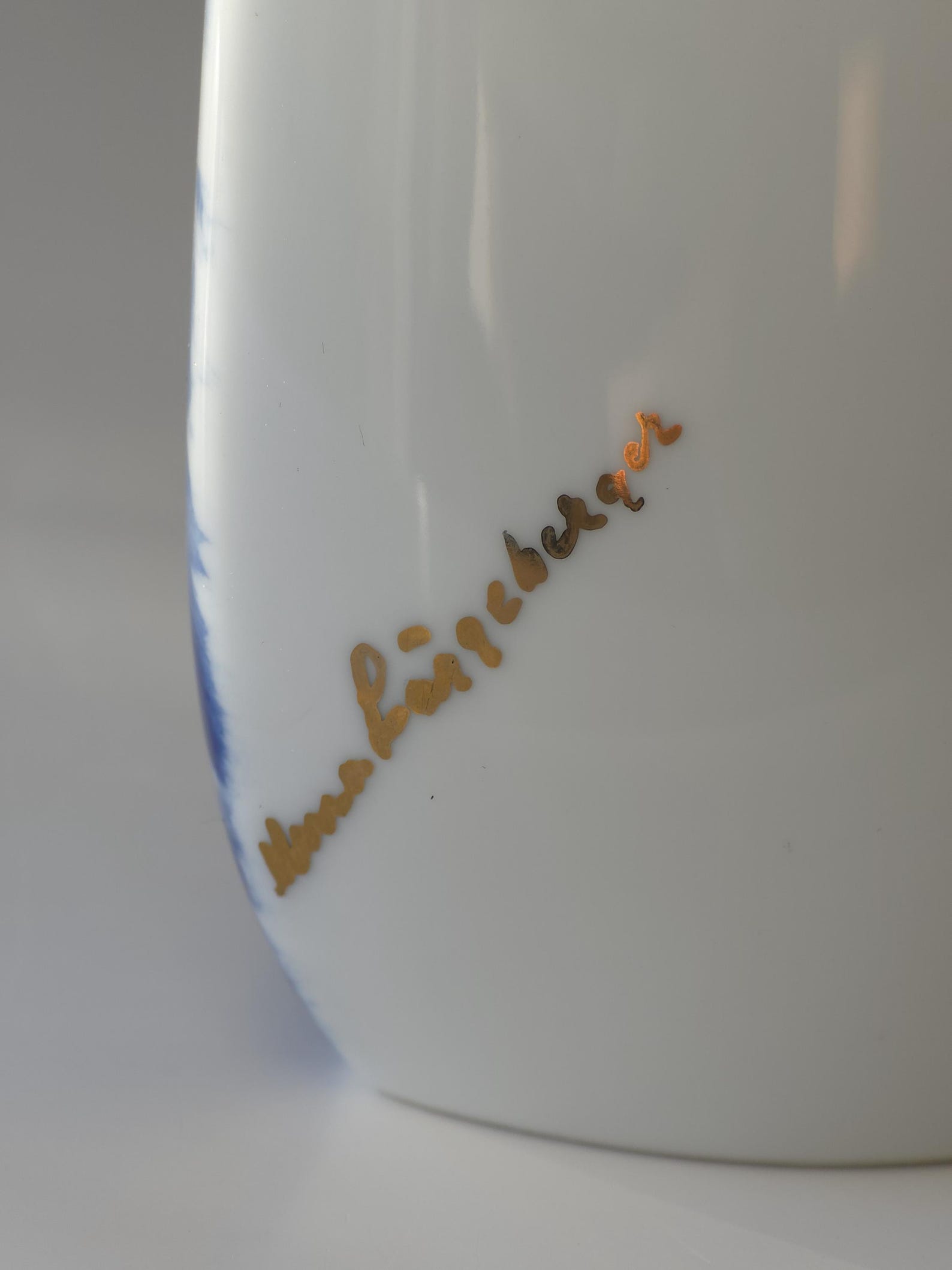 Vintage Kaiser Porcelain Vase – Hand-painted Landscape, Gold Trim - Etsy