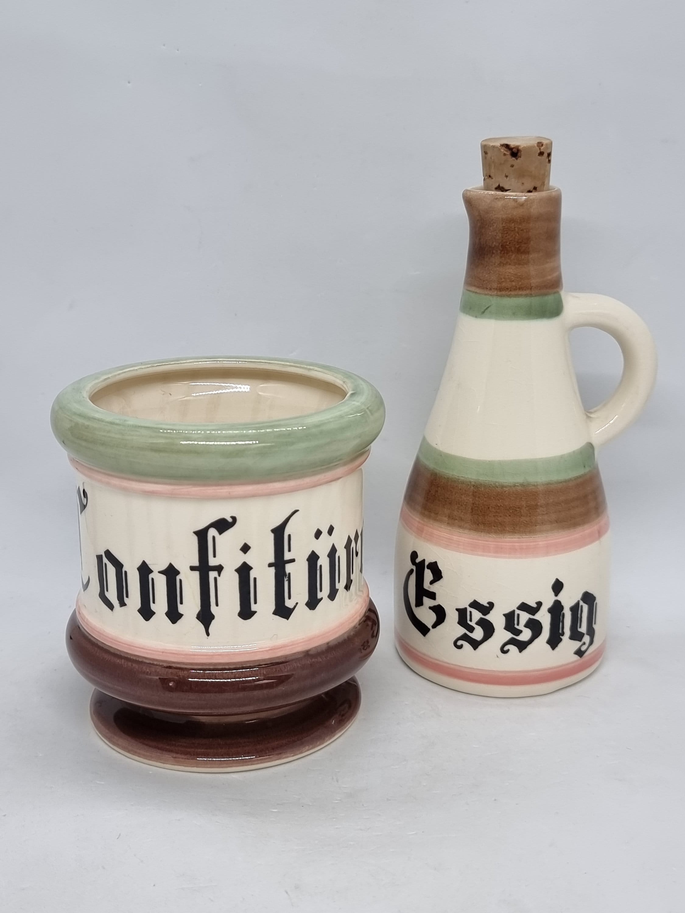 Vintage zell AM Harmersbach Pottery Jar and Oil - Etsy