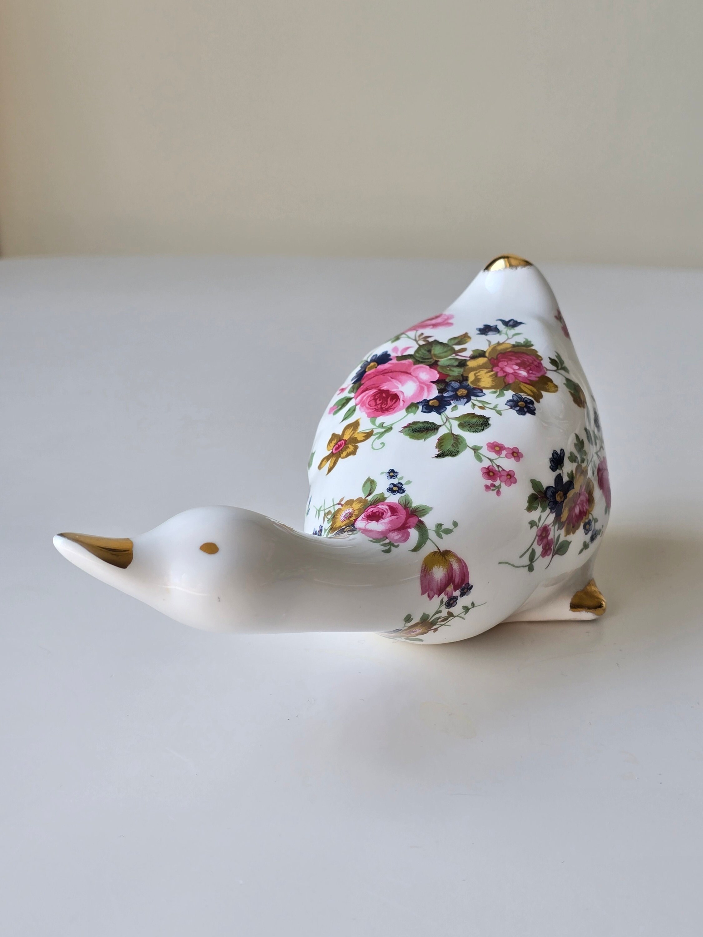 Vintage Fine Bone China Goose Figurine | Made in England | - Etsy