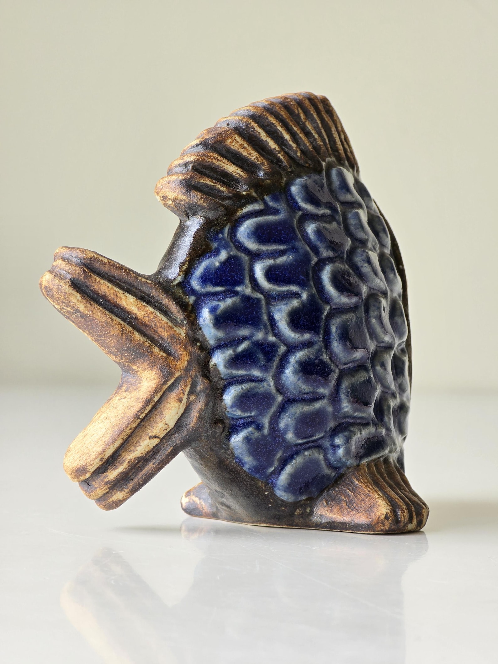 Vintage Ego Stengods Willy Fischer Fish Sculpture | Made in Sweden | - Etsy