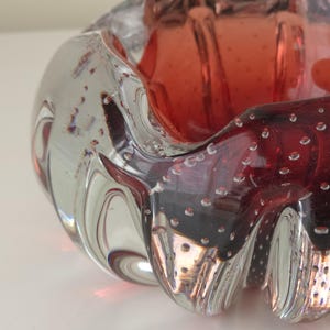Vintage Heavy Glass Controlled Bubble Ashtray | Made in Sweden | - Etsy
