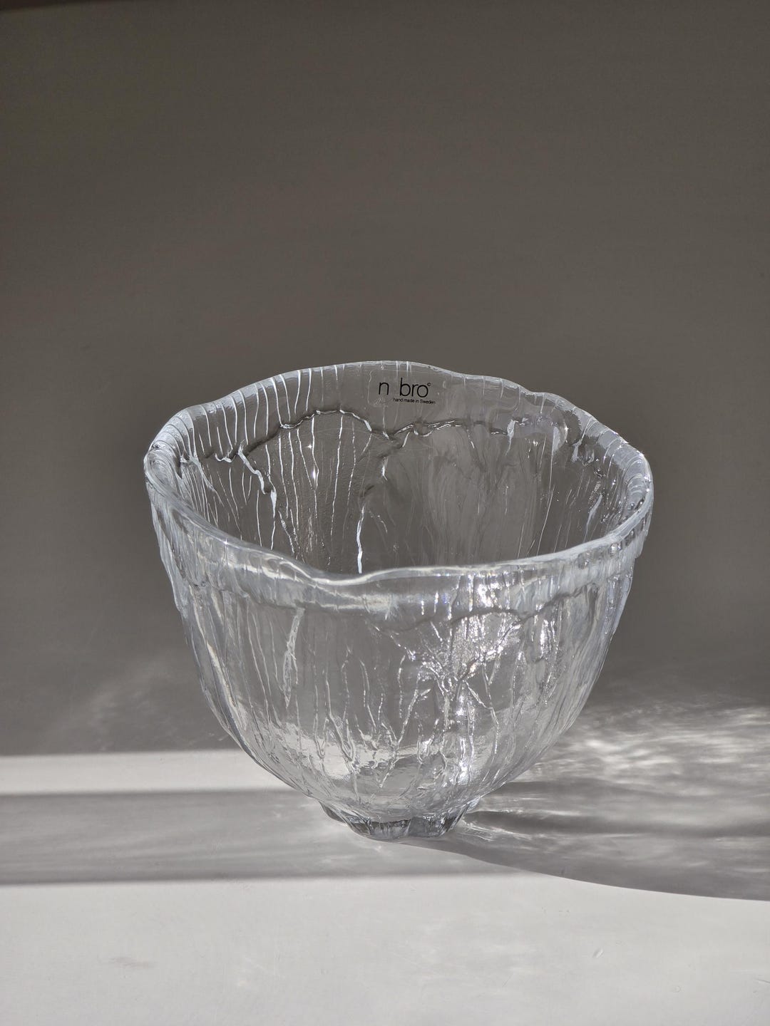 Vintage Nybro Glass Bowl | Made in Sweden | - Etsy