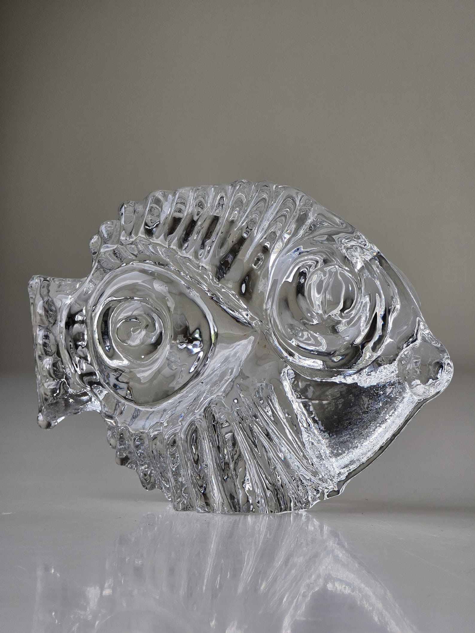 Vintage Crystal Glass Fish Paperweight Sculpture – Elegant Nautical ...