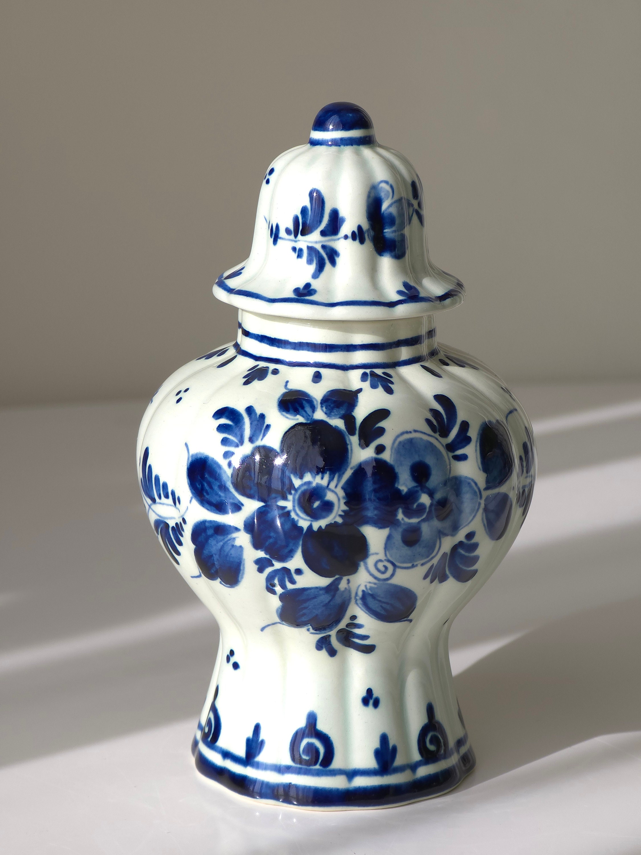 Vintage Hand Painted Royal Delft-blue Ceramic Vase/pitcher Made in ...