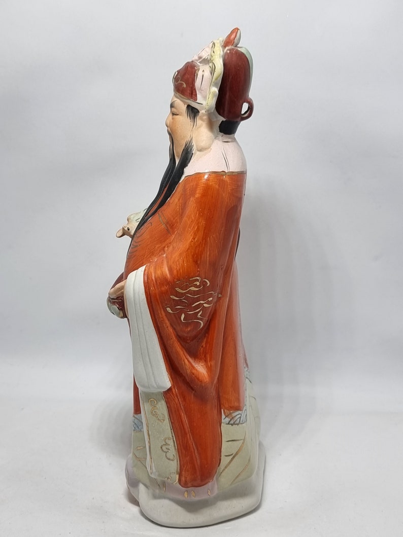 Vintage Chinese Porcelain LU Statue | Fu Lu Shou Figurines | Wealth ...