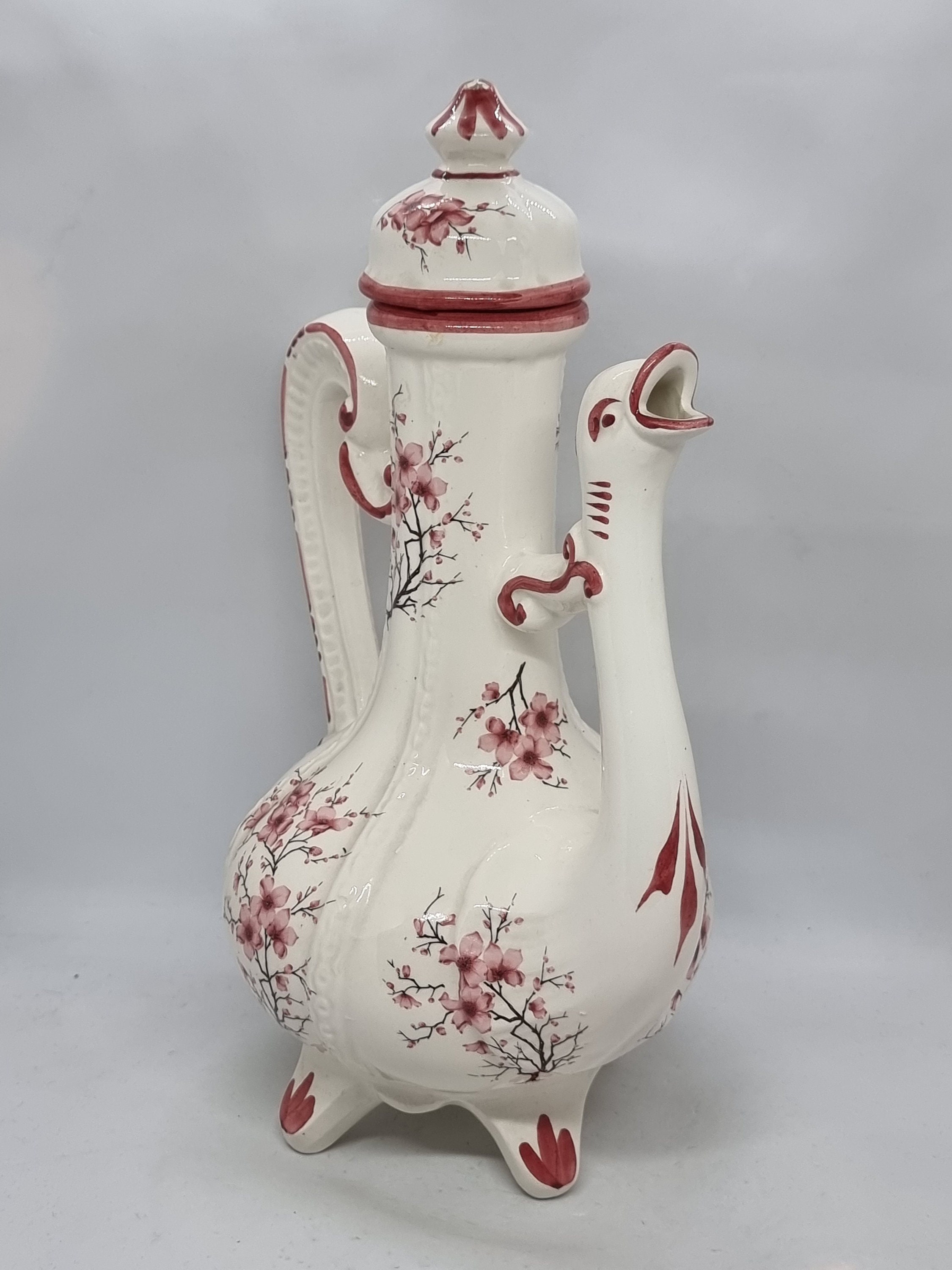 Vintage Porcelain Capodimonte Teapot swan Made in Italy - Etsy