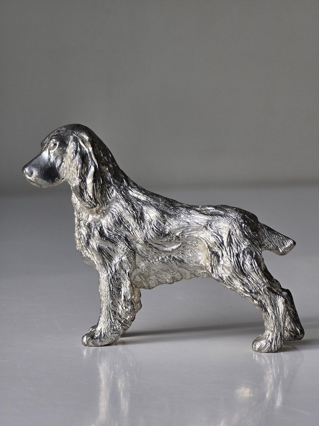 Vintage Solid Pewter Springer Spaniel Figurine - Made in England | - Etsy