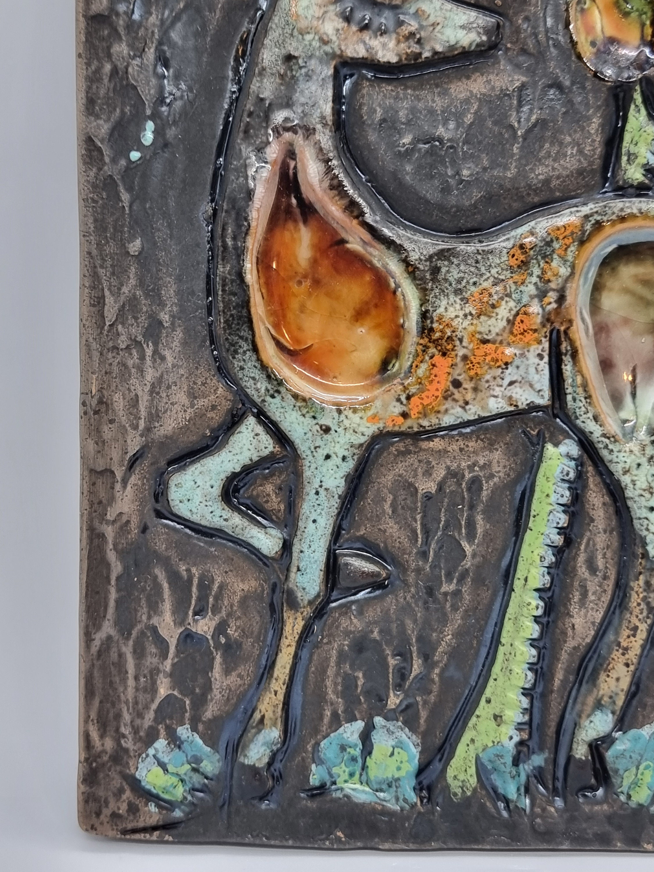 Vintage Tilgmans Keramik Wall Hanging Plaque Designed by Ellen Sigbritt ...