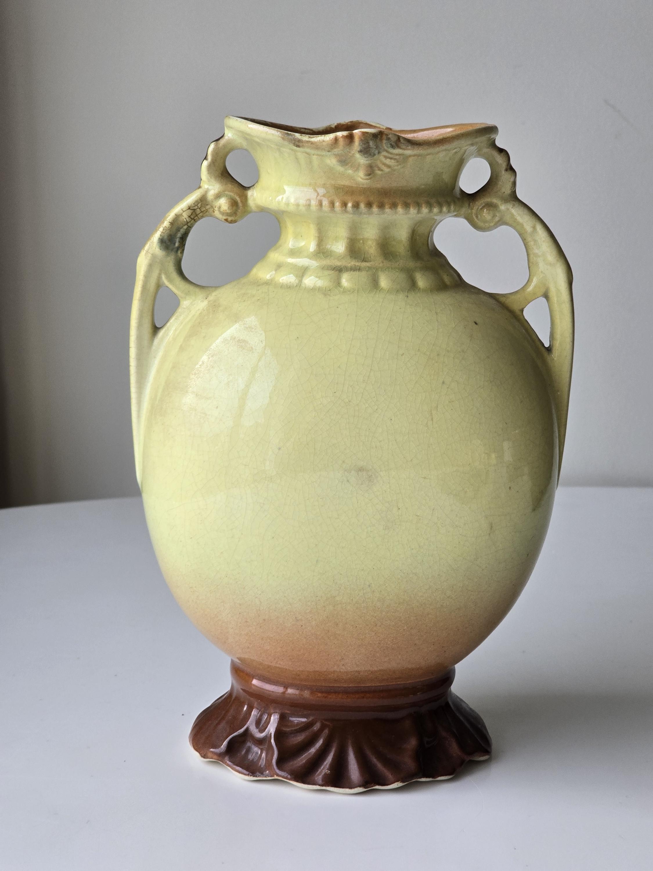Antique Edwardian A.G. Harley Jones Hand-painted Vase With Pastoral ...