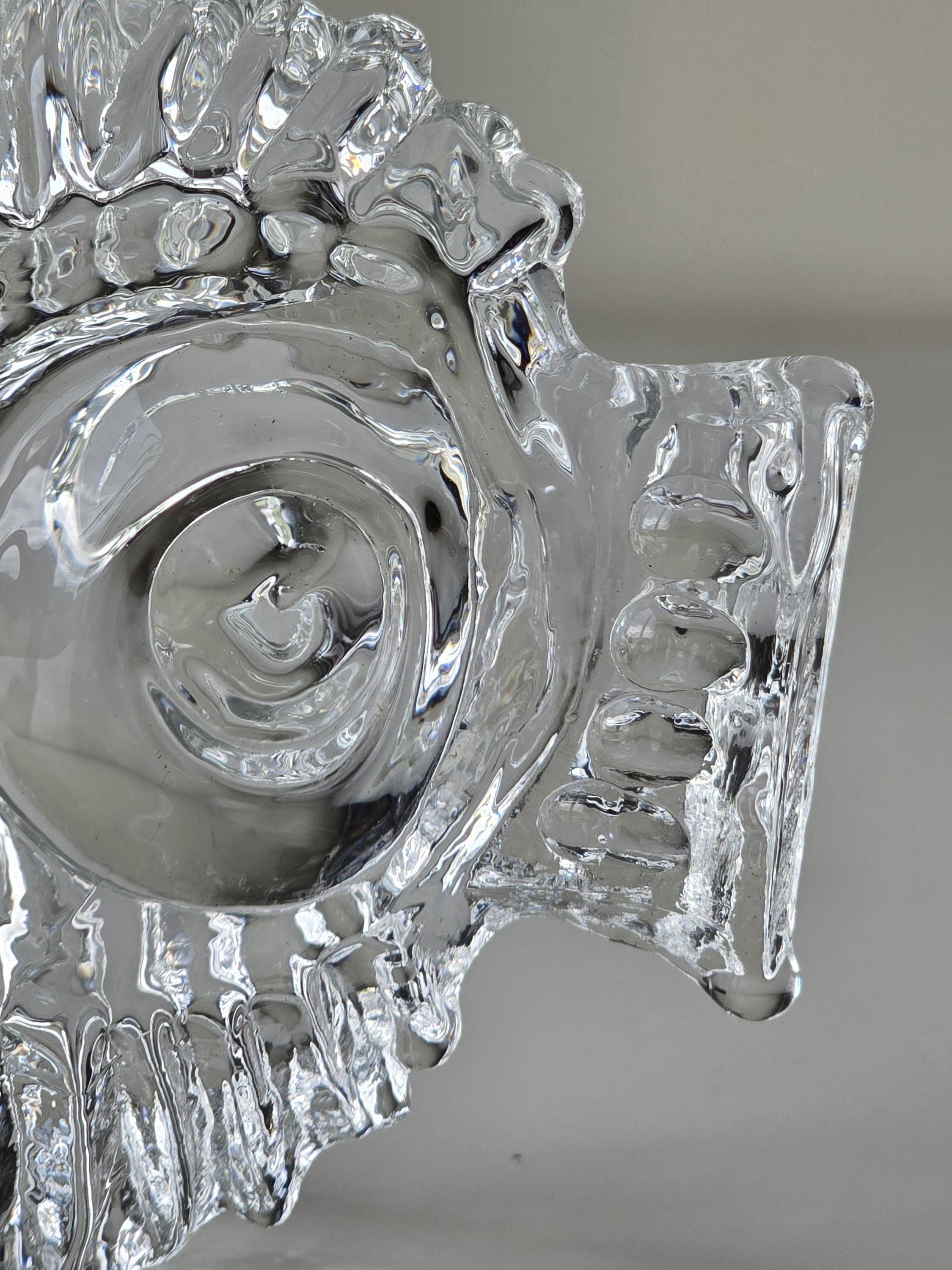 Vintage Crystal Glass Fish Paperweight Sculpture – Elegant Nautical ...