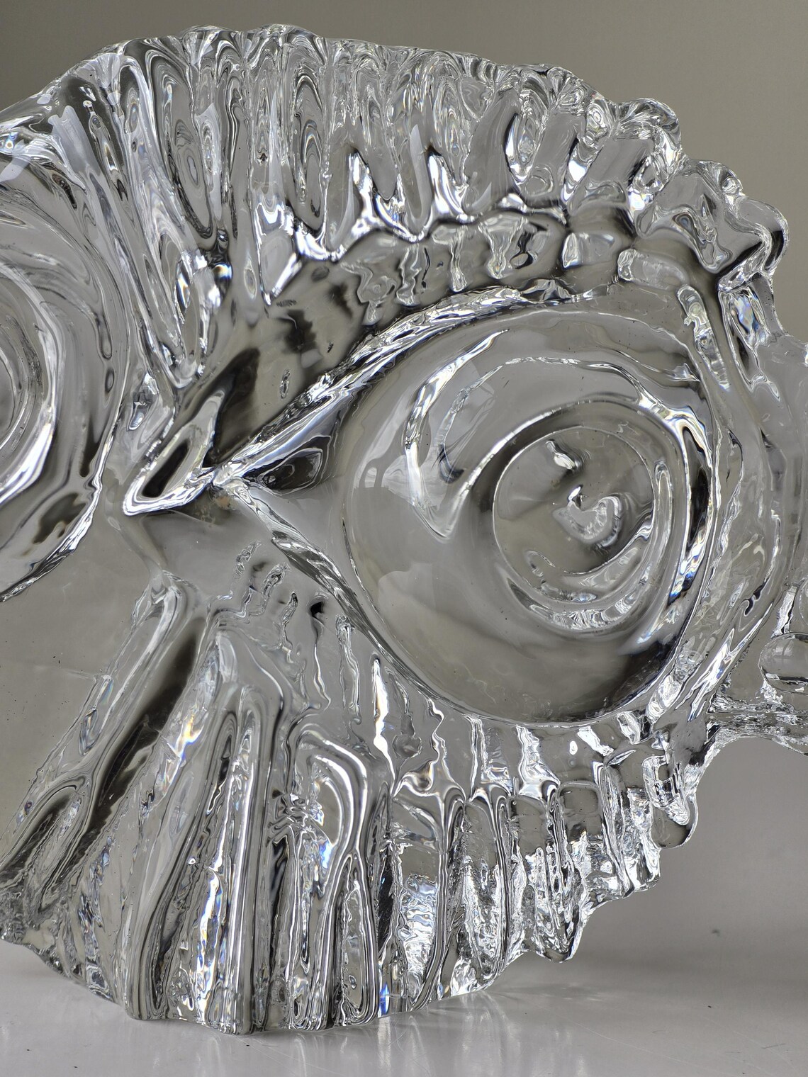 Vintage Crystal Glass Fish Paperweight Sculpture – Elegant Nautical ...