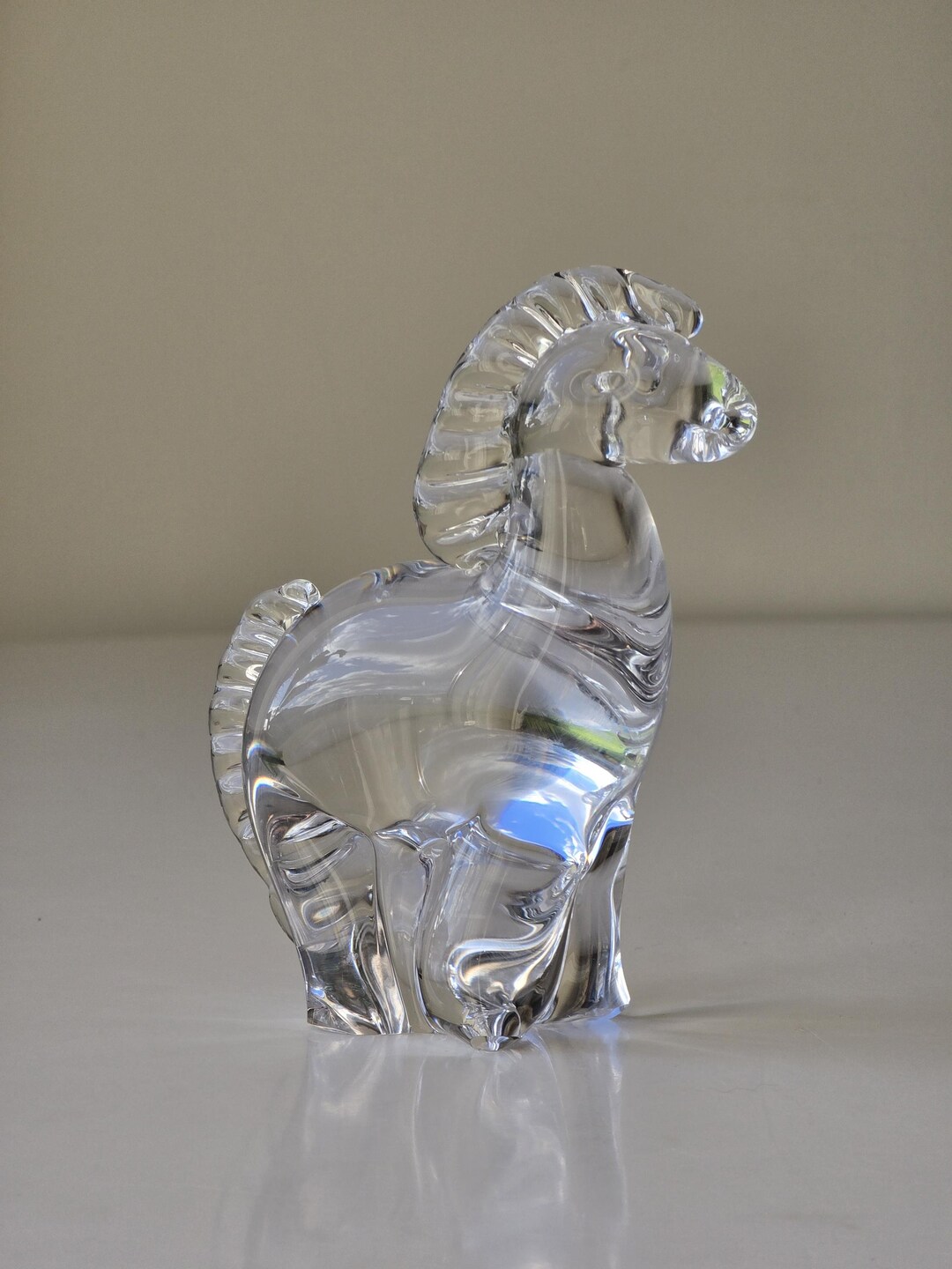Vintage Målerås Crystal Horse Figurine | Swedish Art Glass | - Etsy