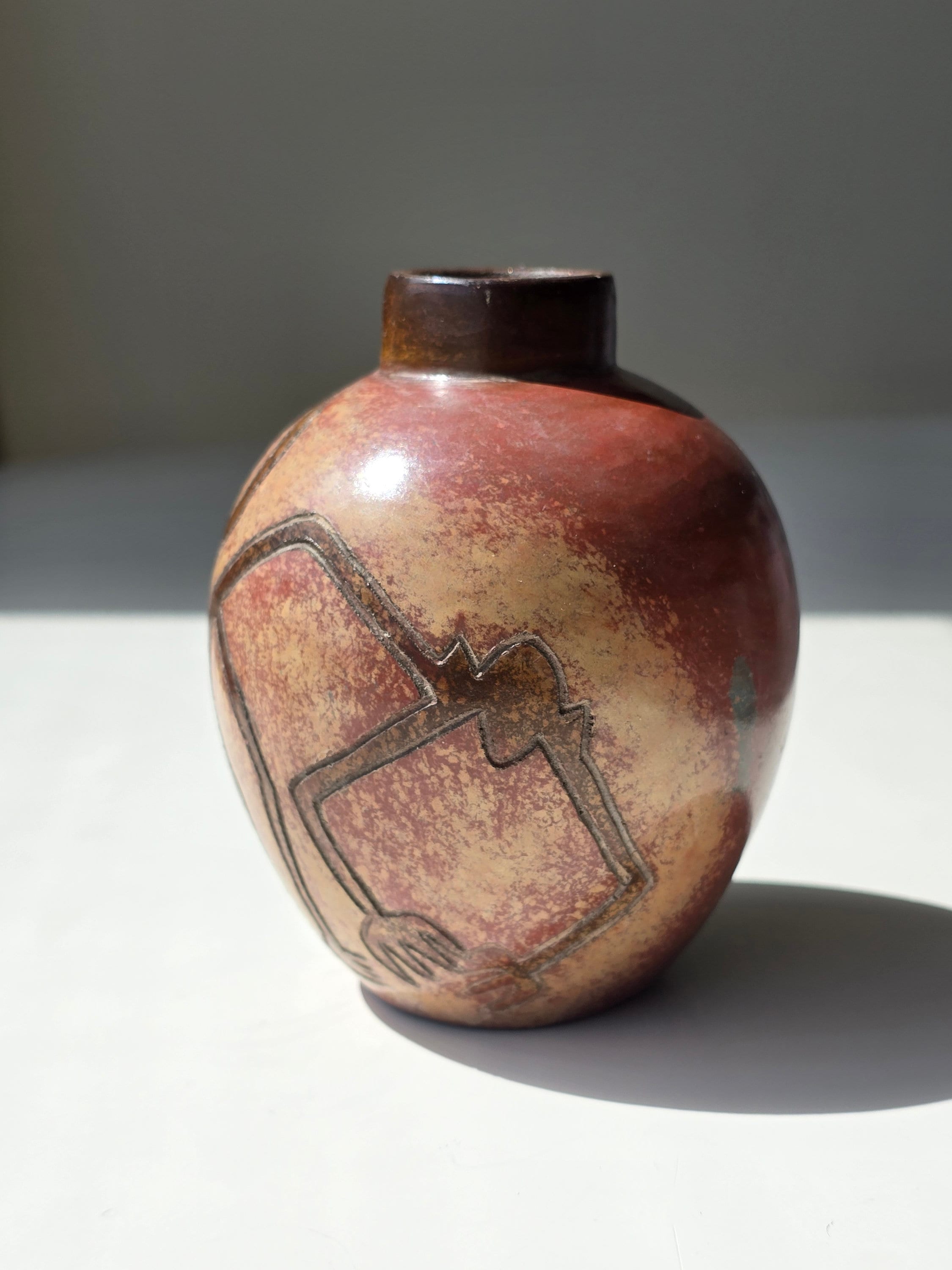 Vintage Peruvian Vase Chulucanas Peru Art Pottery - Etsy