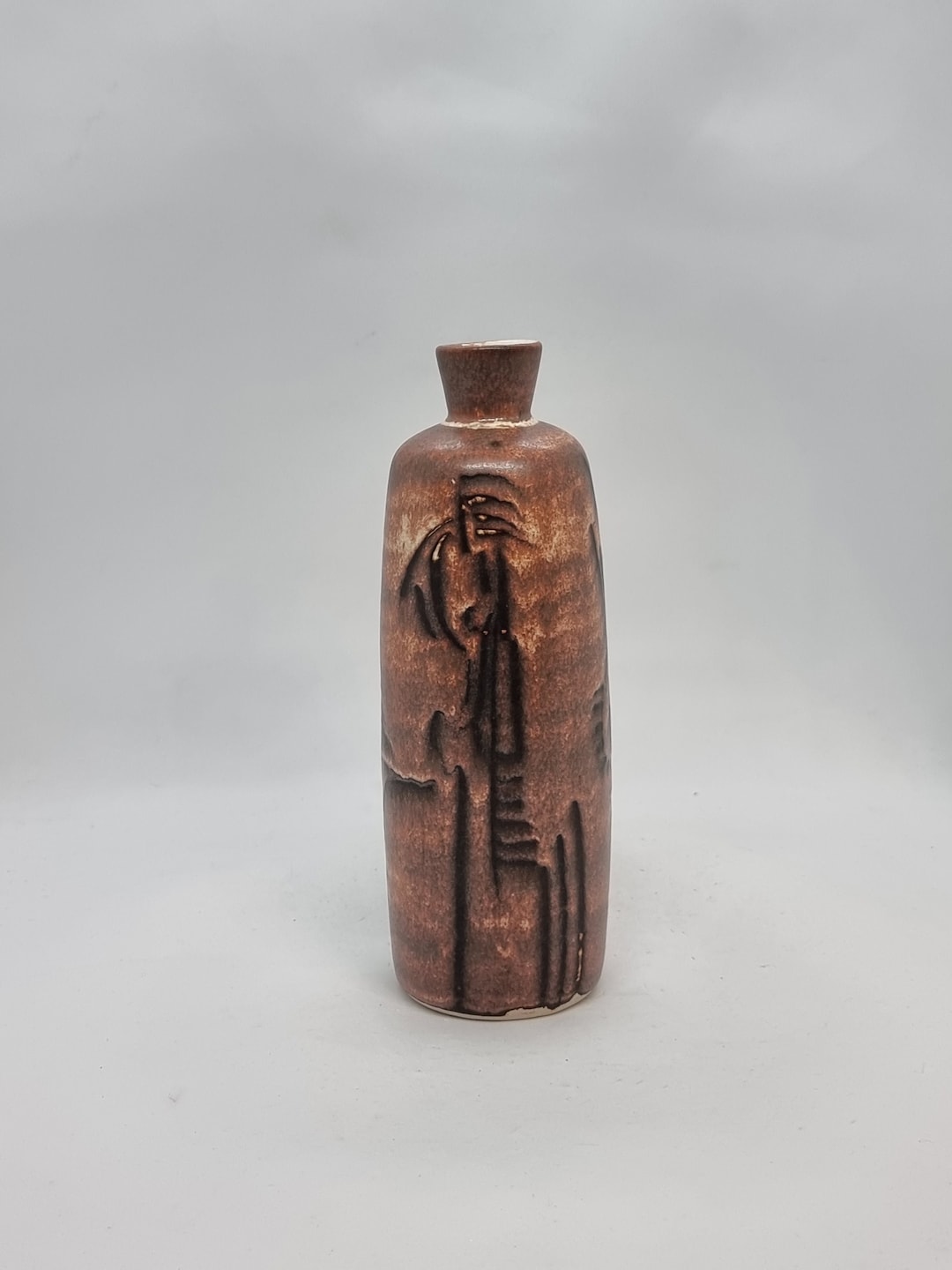 Mid-century Modern Israeli Hand-painted Ceramic Vase by Azaz for Harsa ...