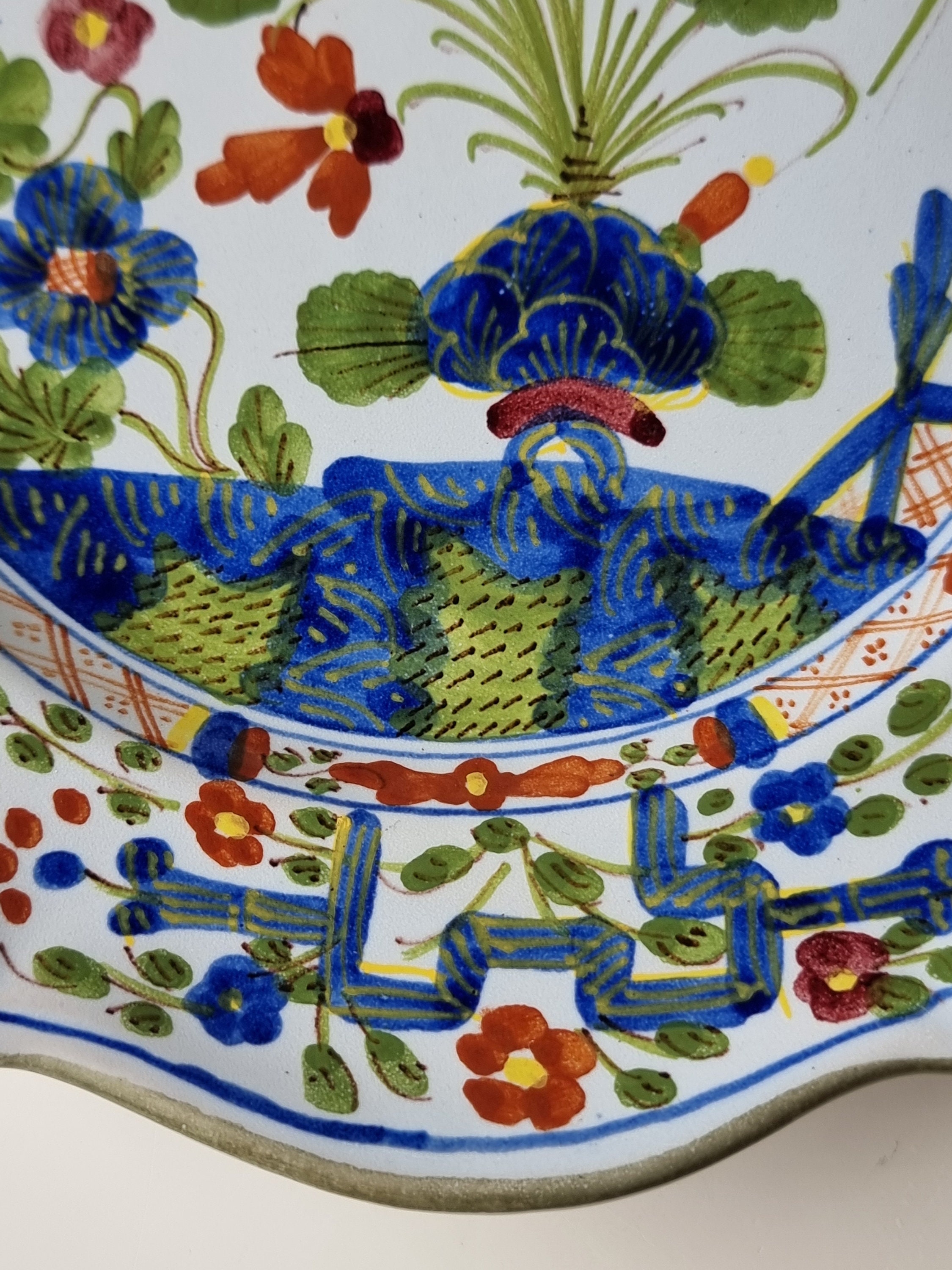 Vintage Majolica Garofano Blue Carnation Pottery Plate Made in Italy - Etsy