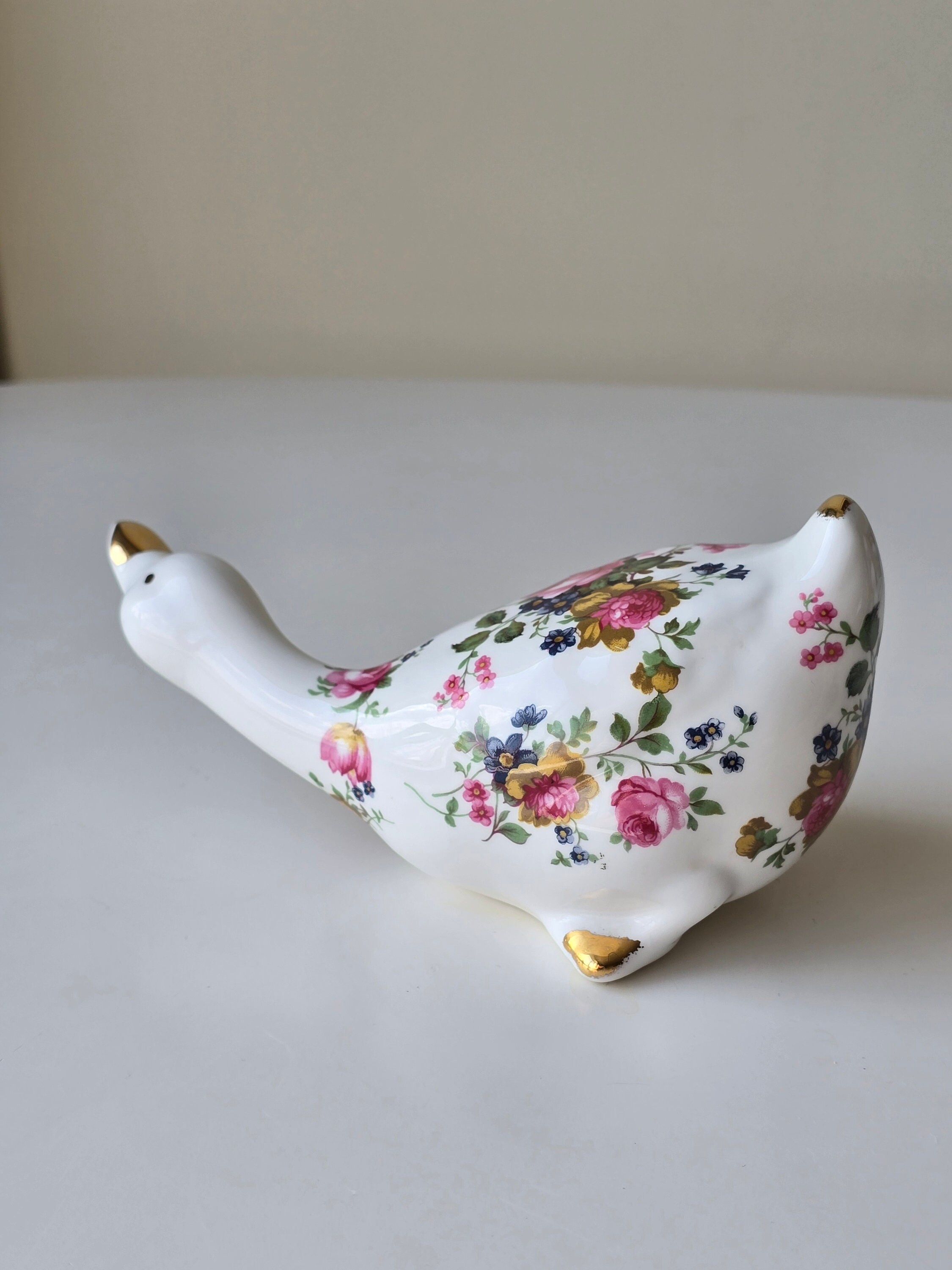 Vintage Fine Bone China Goose Figurine | Made in England | - Etsy