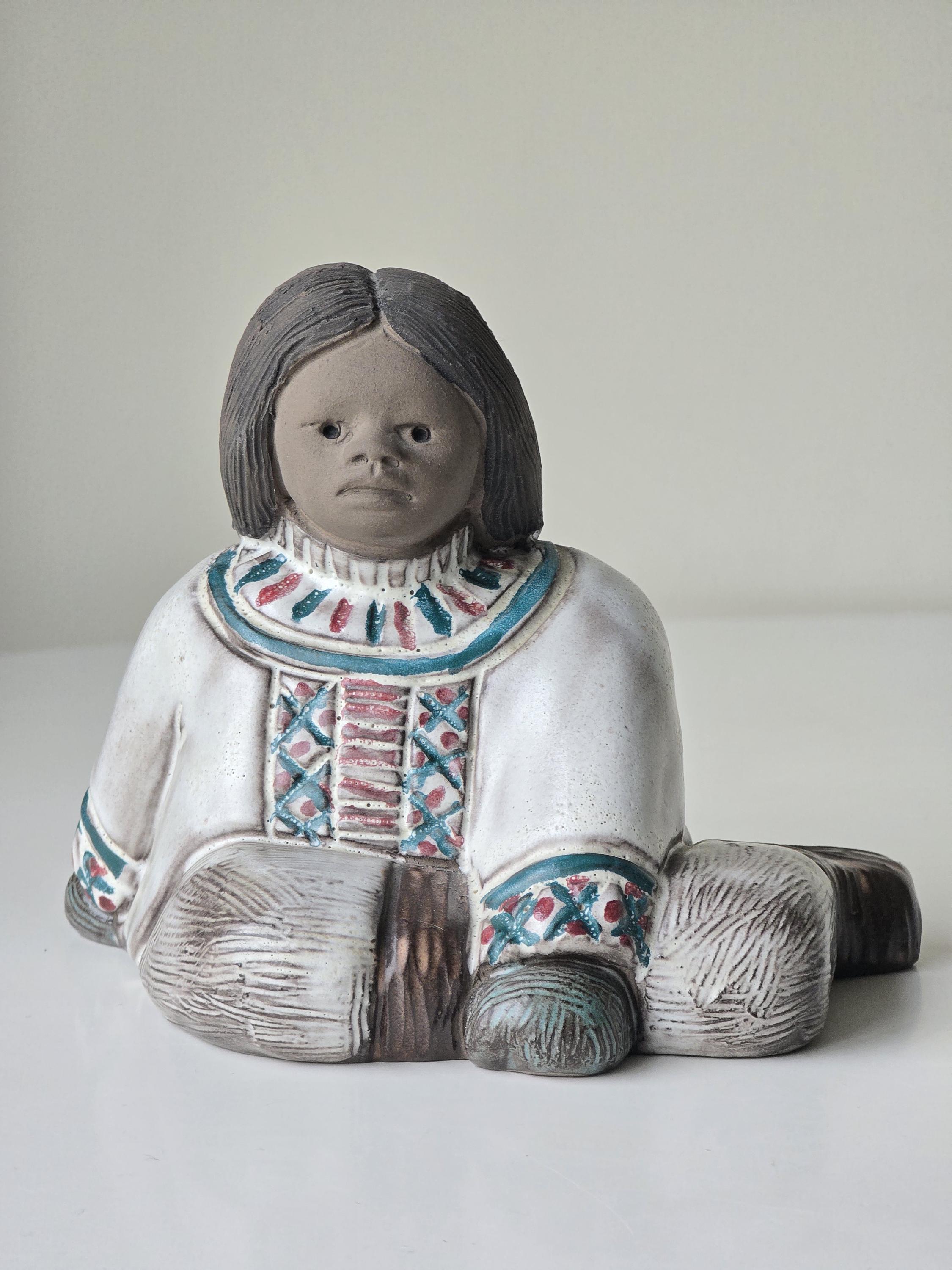 Vintage Elbogen Keramik Inuit Girl Figurine | Made in Sweden | - Etsy