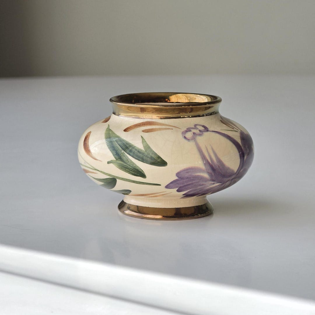 Vintage Wade "harvest Ware" Vase With Floral Design | Made in England ...