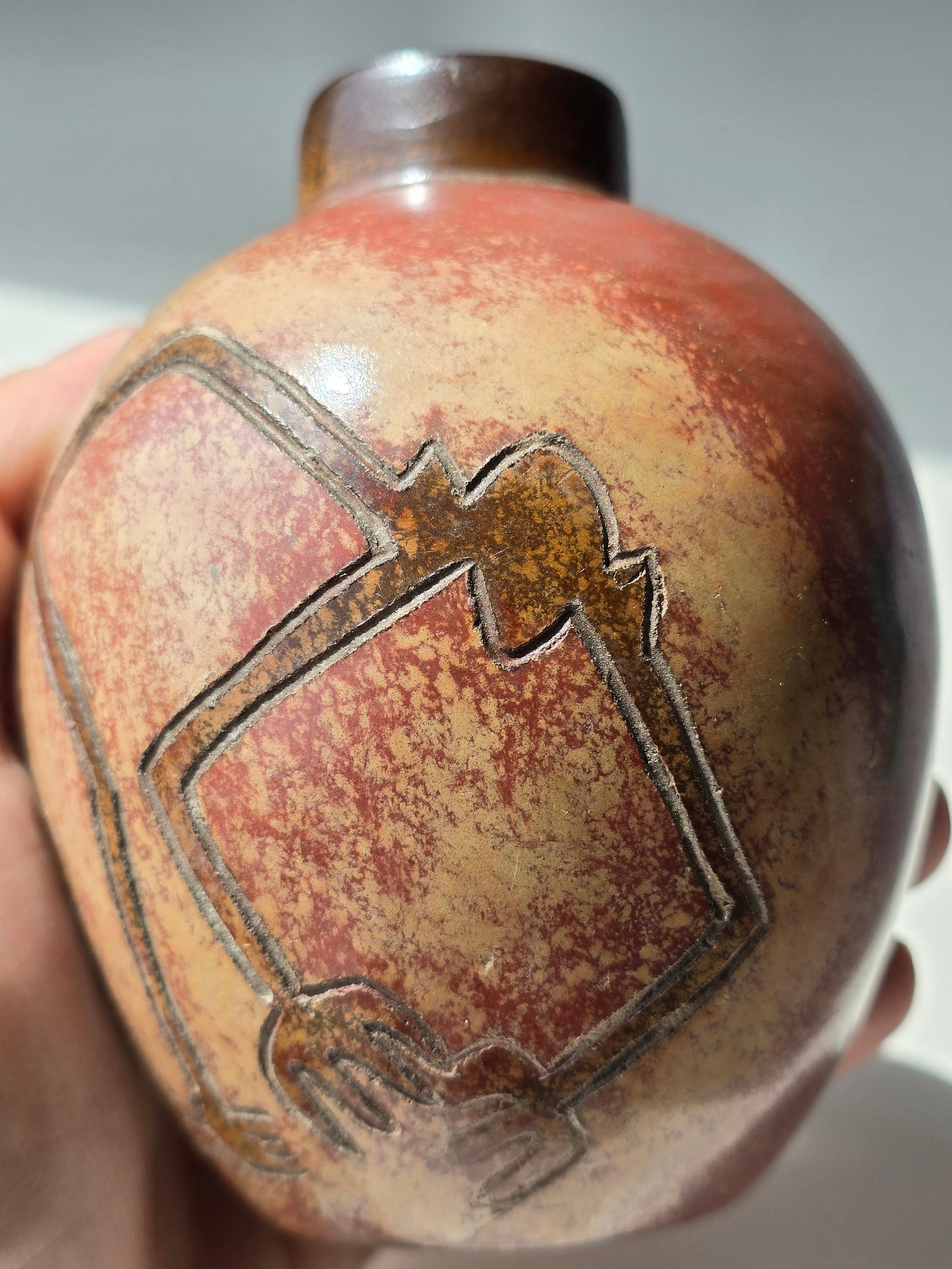 Vintage Peruvian Vase Chulucanas Peru Art Pottery - Etsy