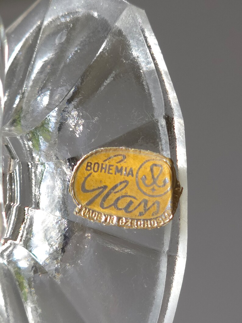 Vintage Bohemia Crystal Glass Scalloped Pedestal Bowl – Made in ...
