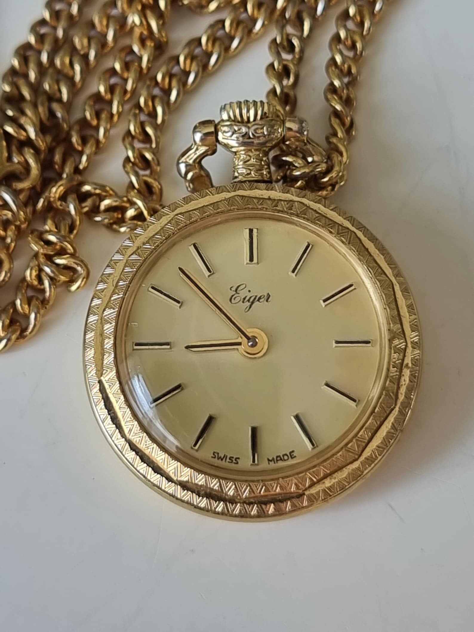 Vintage Eiger Swiss Pocket Watch - Etsy