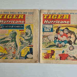 Vintage Tiger and Hurricane Comics (2 Issues) - 1967 - Etsy