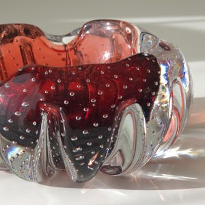 Vintage Heavy Glass Controlled Bubble Ashtray | Made in Sweden | - Etsy