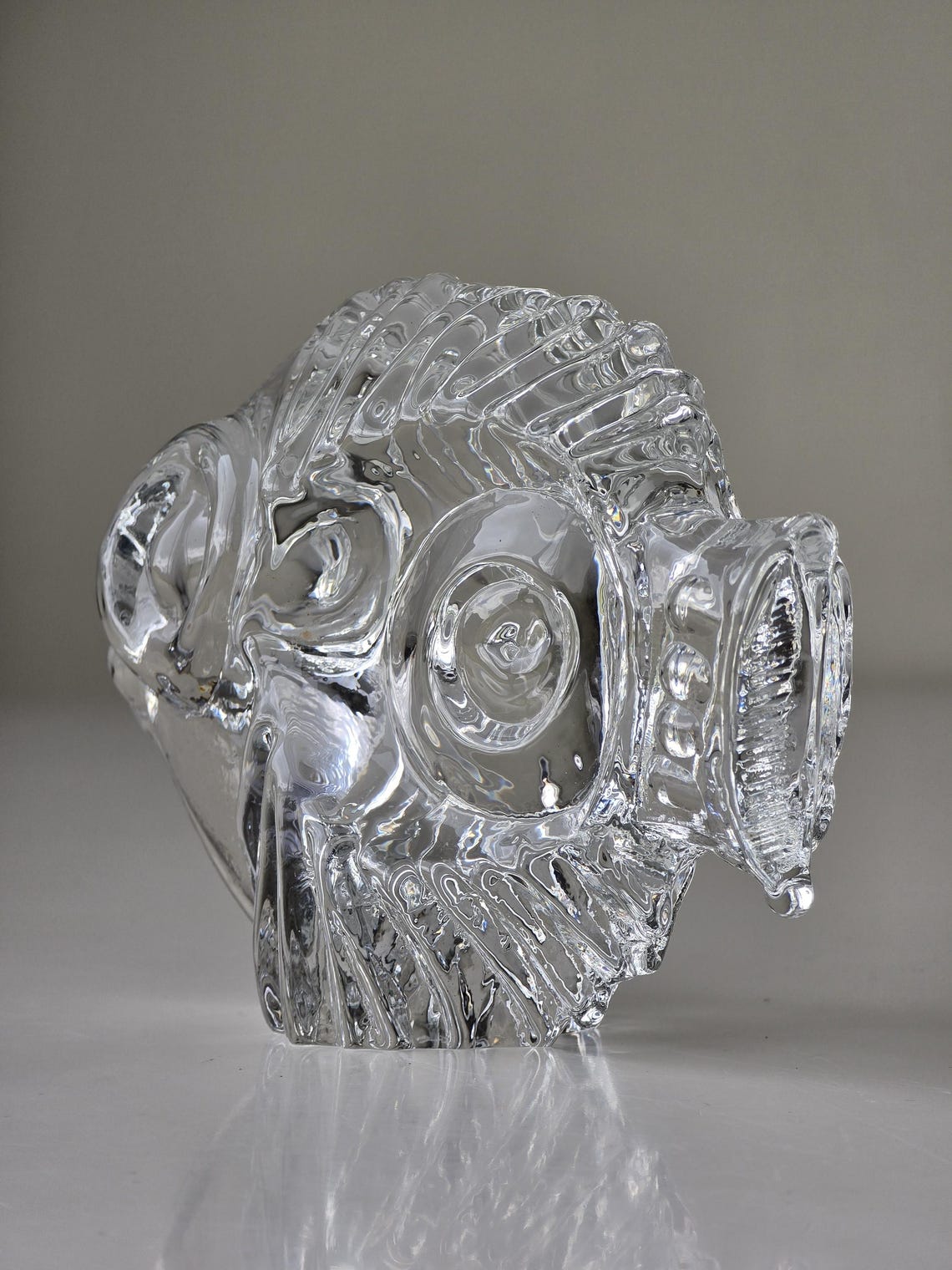 Vintage Crystal Glass Fish Paperweight Sculpture – Elegant Nautical ...