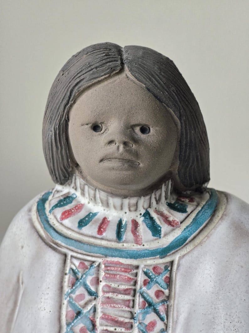 Vintage Elbogen Keramik Inuit Girl Figurine | Made in Sweden | - Etsy