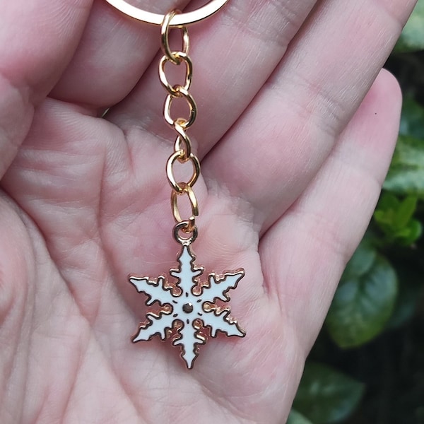 Snowflake Keychain - Etsy