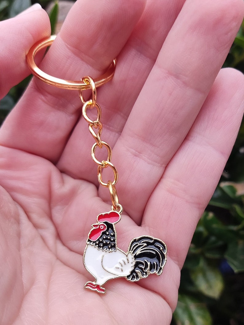Rooster Keychain, Farm Keychain, Rooster Accessories, Rooster Backpack ...